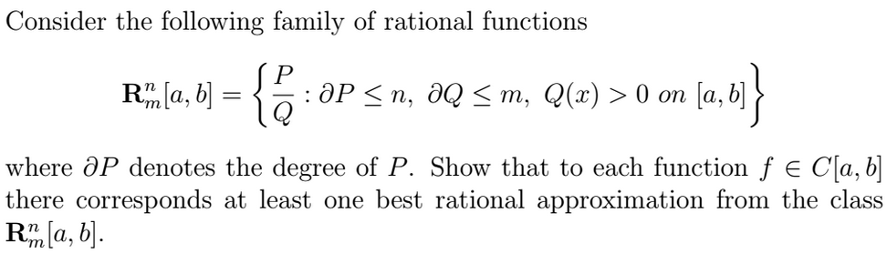 Solved Consider the following family of rational functions = | Chegg.com