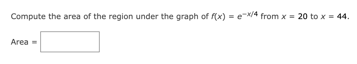 Solved Compute the area of the region under the graph of | Chegg.com