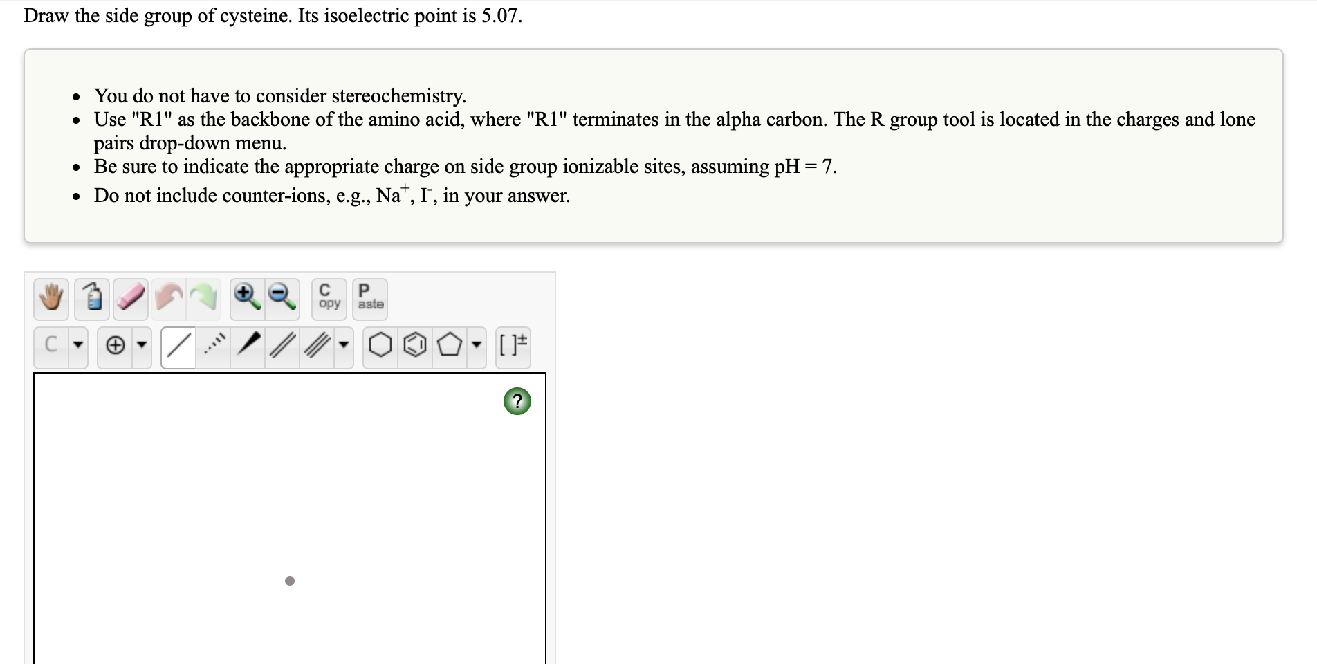 Solved Draw the side group of cysteine. Its isoelectric | Chegg.com