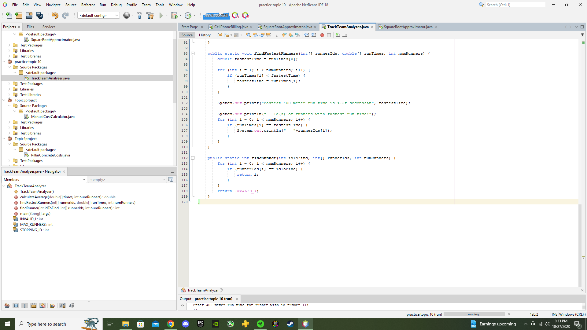 Solved Ok this is my code I need to print | Chegg.com