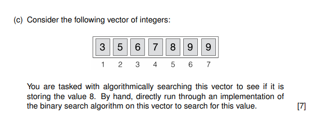 Solved Consider the following vector of integers: You are | Chegg.com