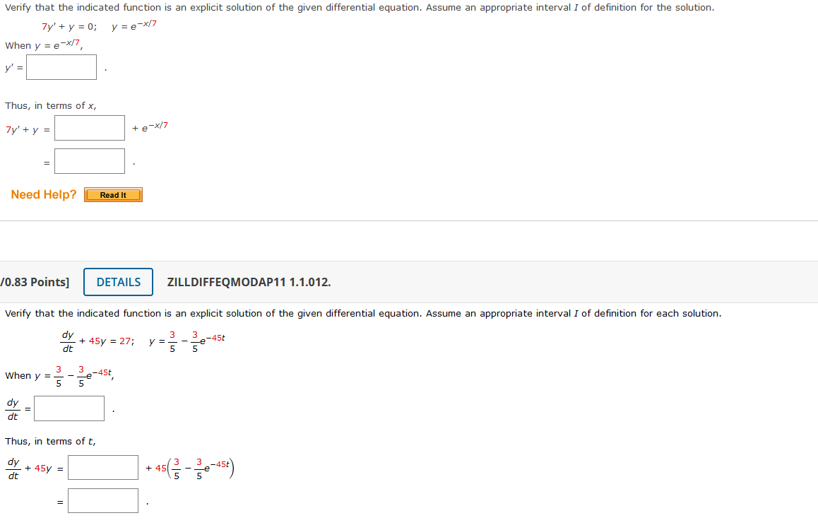 Solved Verify that the indicated function is an explicit | Chegg.com Solved Verify that the indicated function is an explicit | Chegg.com
