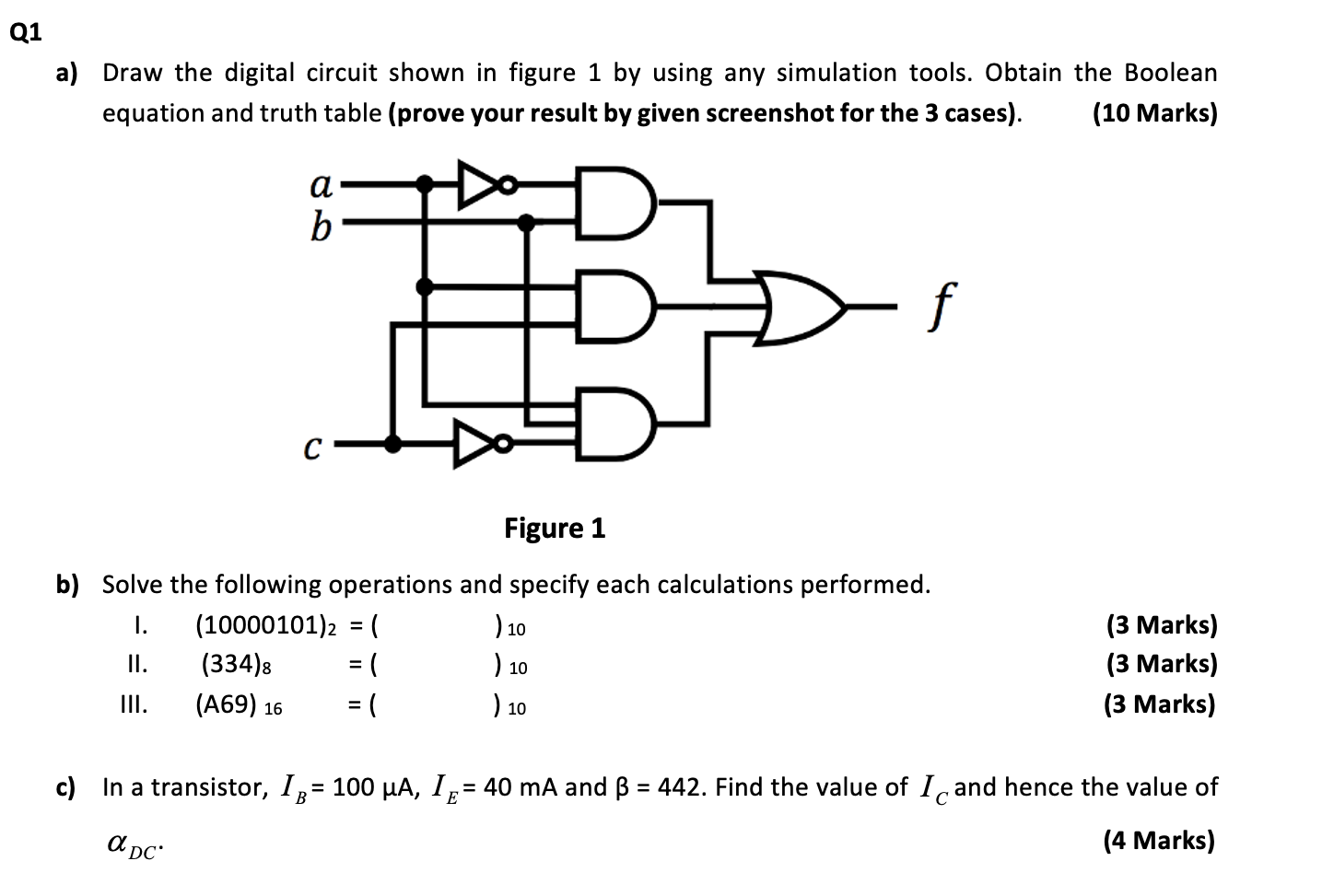 Solved Q1 a) Draw the digital circuit shown in figure 1 by | Chegg.com