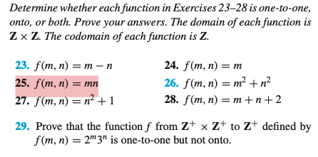 Solved number 25 pls proof onto , 1 to 1 or both . please | Chegg.com