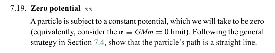 Solved 7.19. Zero potential ** A particle is subject to a | Chegg.com