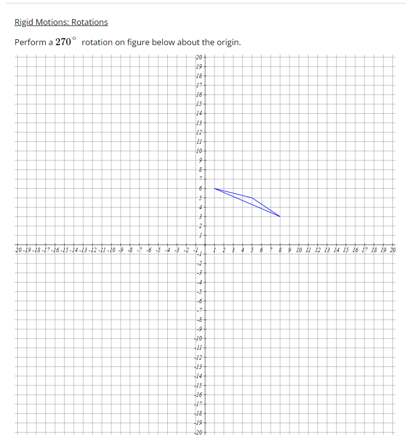 Solved Rigid Motions: Rotations Perform a 270° rotation on | Chegg.com