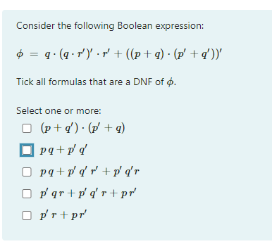 Solved Consider the following Boolean expression: 0 = | Chegg.com