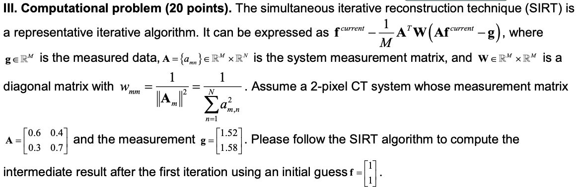III. Computational problem (20 points). The | Chegg.com