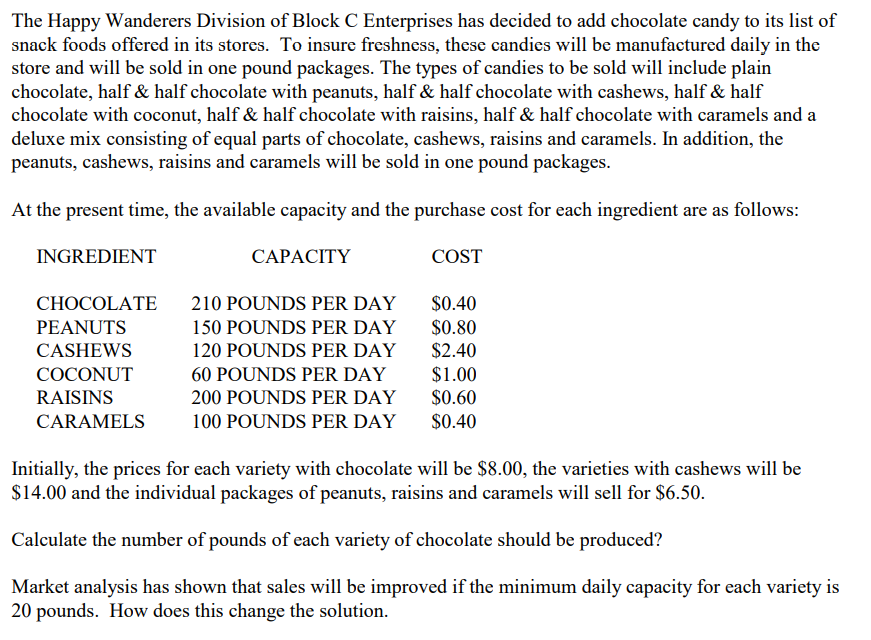 Solved Use excel problem solver, show work including | Chegg.com