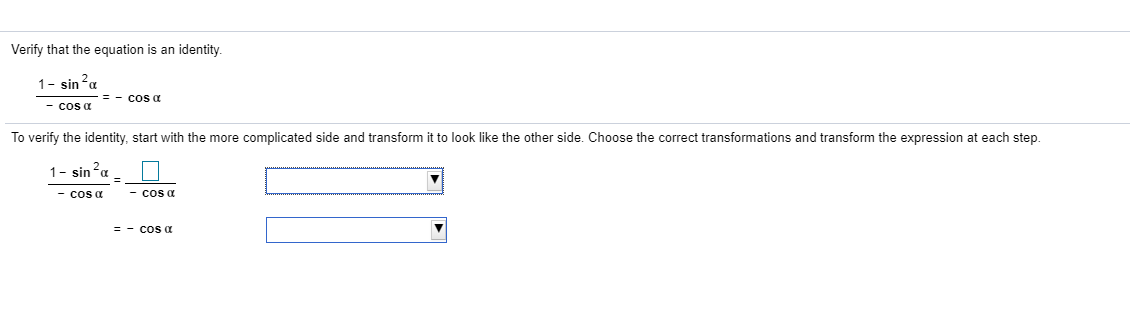 Solved Verify that the equation is an identity. 1 - sin? - | Chegg.com