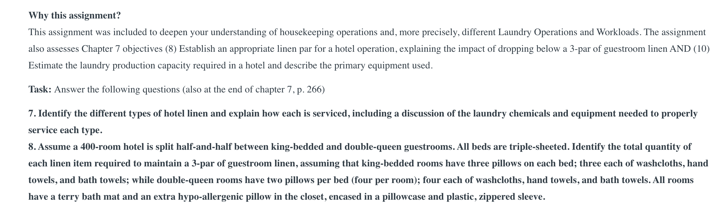 Solved Why this assignment? This assignment was included to | Chegg.com