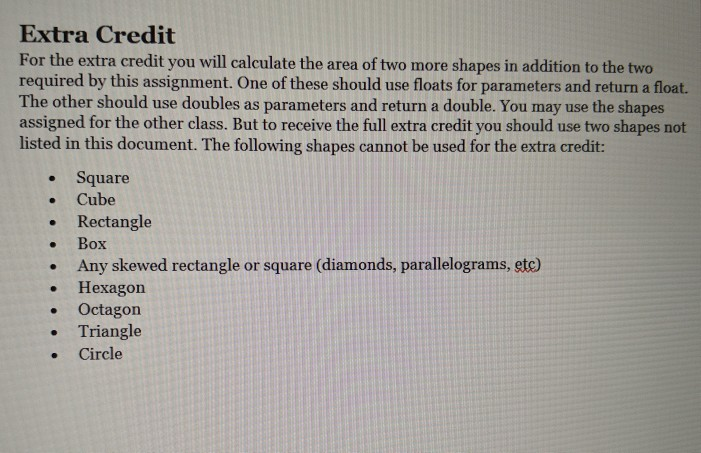 Extra Credit For the extra credit you will | Chegg.com