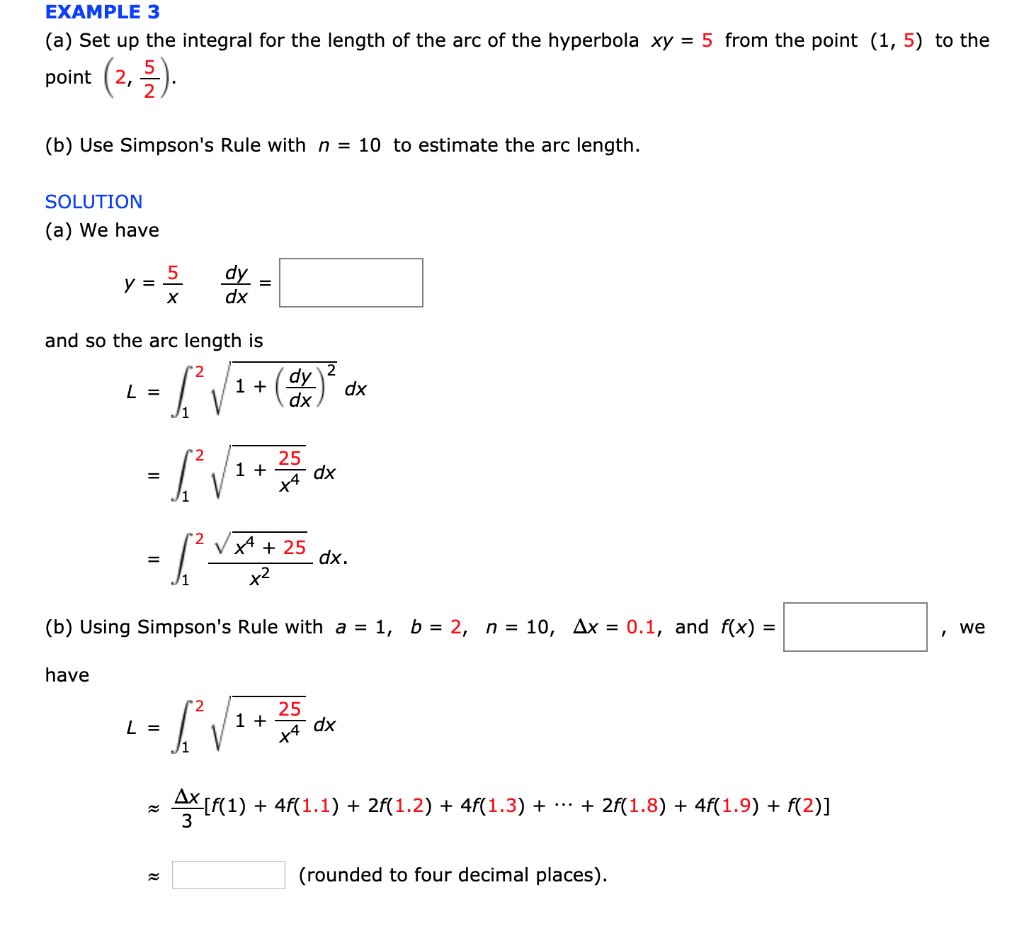 Solved EXAMPLE 3 (a) Set up the integral for the length of | Chegg.com