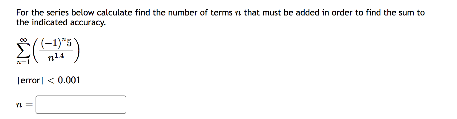 Solved For the series below calculate find the number of | Chegg.com