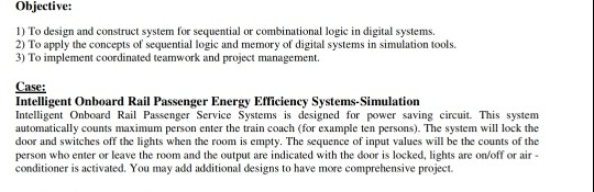From digital logic design Objective: 1) To design and | Chegg.com