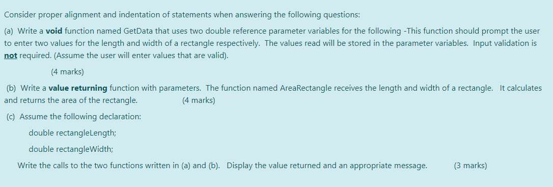 Solved Consider proper alignment and indentation of | Chegg.com