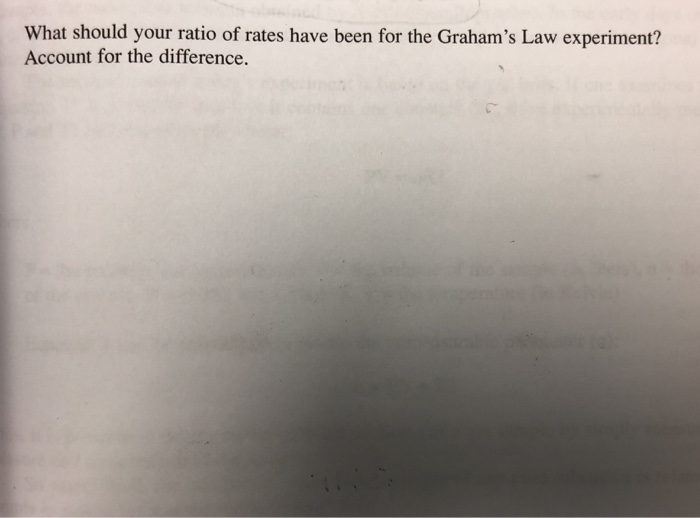 What should your ratio of rates have been for the | Chegg.com