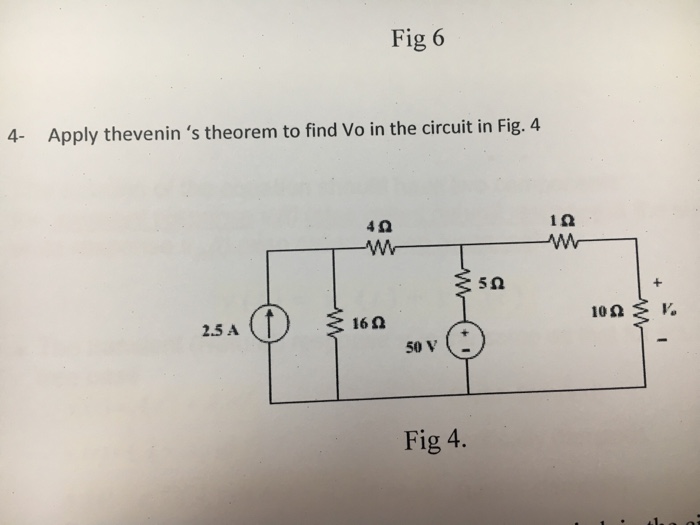 Solved Apply thevenin's theorem to find Vo in the circuit in | Chegg.com Solved Apply thevenin's theorem to find Vo in the circuit in | Chegg.com
