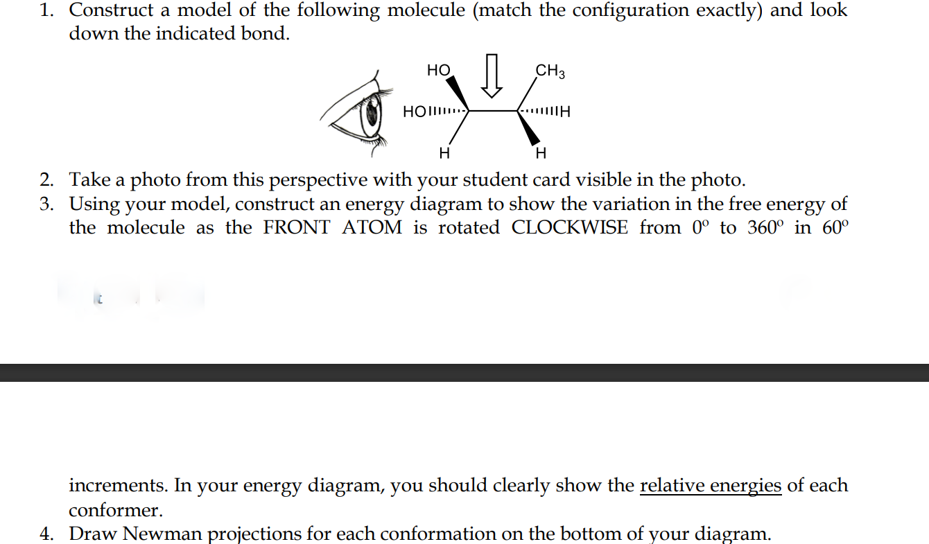 Solved 1. Construct a model of the following molecule (match | Chegg.com