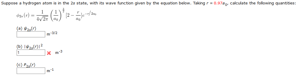 Solved Suppose A Hydrogen Atom Is In The 2s State With Its
