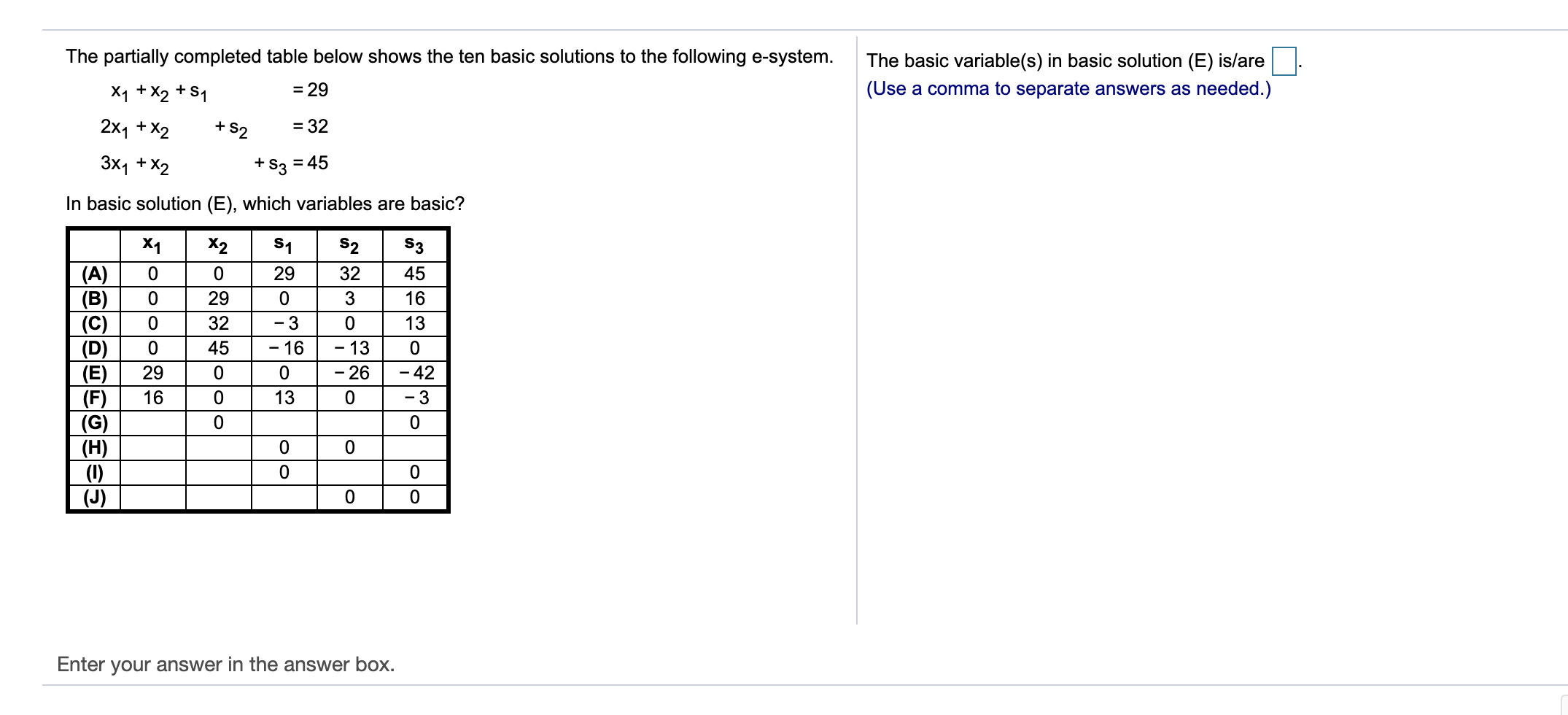 Solved The partially completed table below shows the ten | Chegg.com
