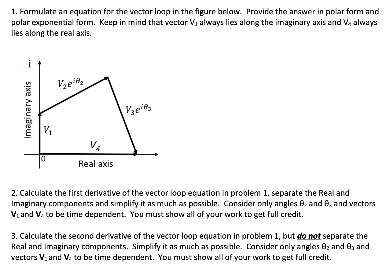 Solved 1. Formulate an equation for the vector loop in the | Chegg.com