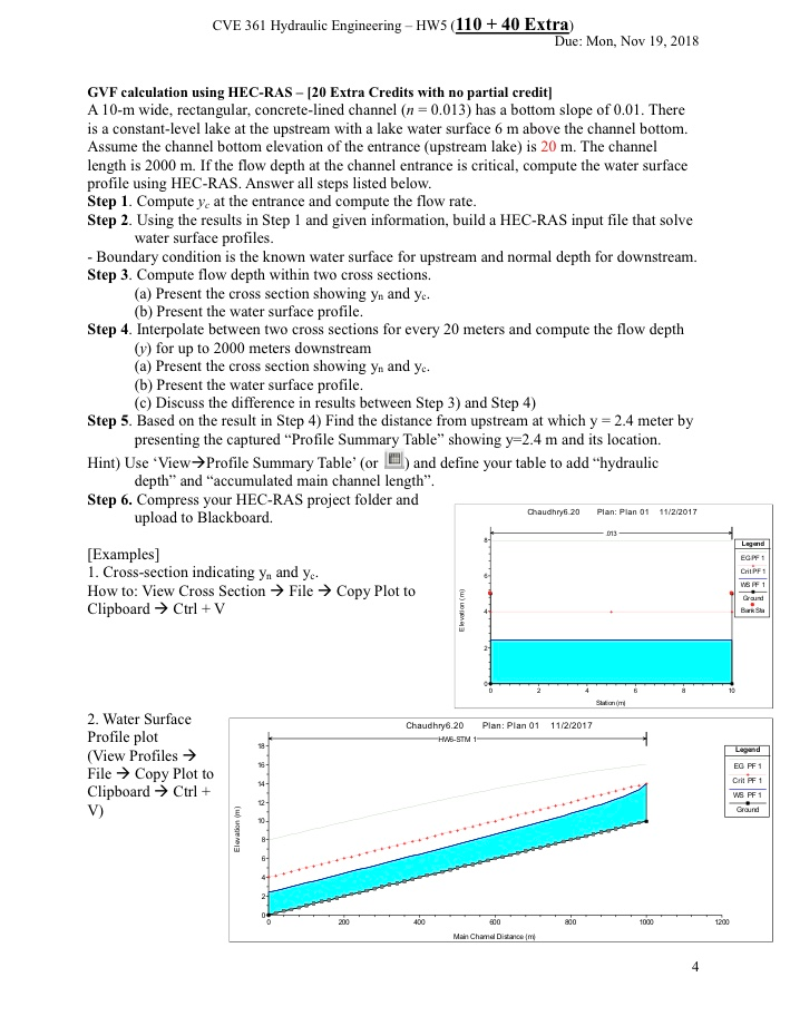 Solved CVE 361 Hydraulic Engineering HWs (110 + 40 Extra) | Chegg.com