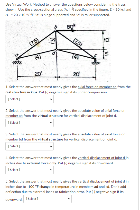 Solved Use Virtual Work Method to answer the questions | Chegg.com