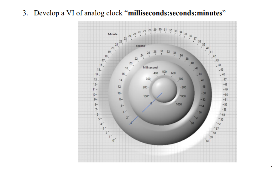 Solved 3. Develop a VI of analog clock | Chegg.com