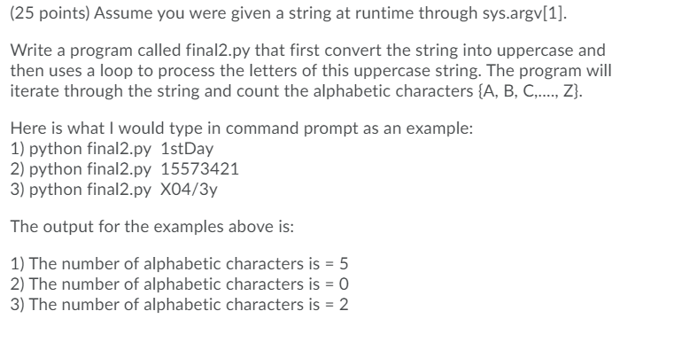 Solved 25 Points Assume You Were Given A String At Runtime Chegg