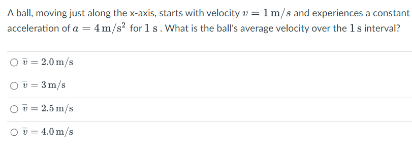Solved A ball, moving just along the x-axis, starts with | Chegg.com
