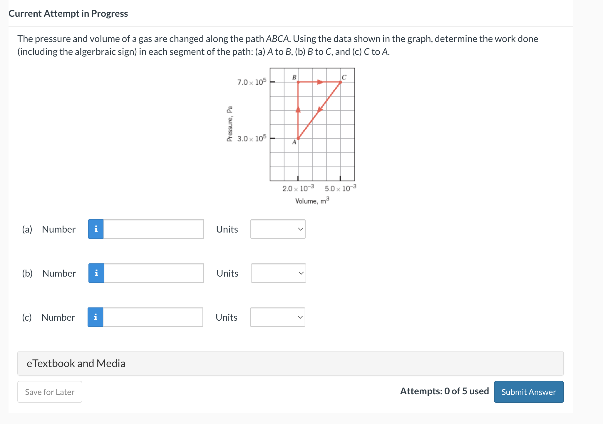 Solved The pressure and volume of a gas are changed along | Chegg.com