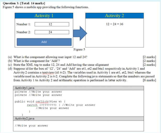 Solved Question 3: [Total: 14 marks] Figure 5 shows a mobile | Chegg.com