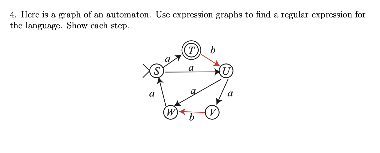 Here is a graph of an automaton. Use expression | Chegg.com