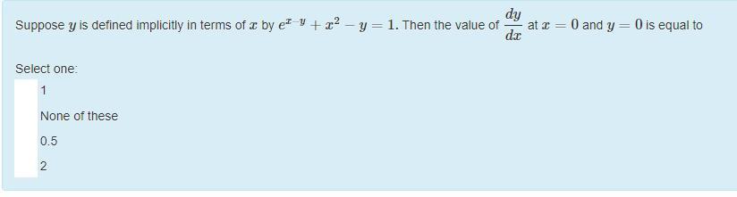 Solved Suppose y is defined implicitly in terms of x by | Chegg.com