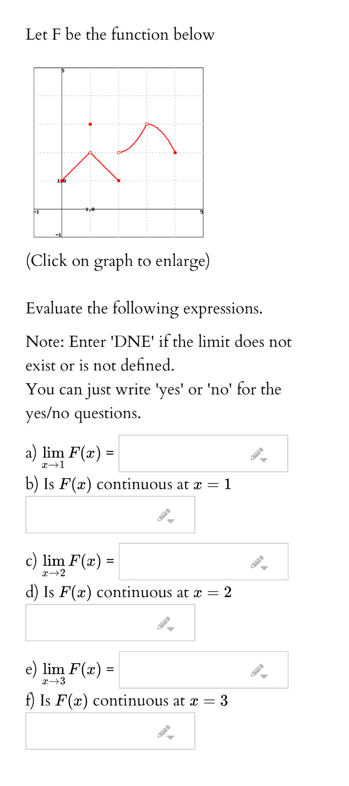 Solved Let F be the function below -1 (Click on graph to | Chegg.com