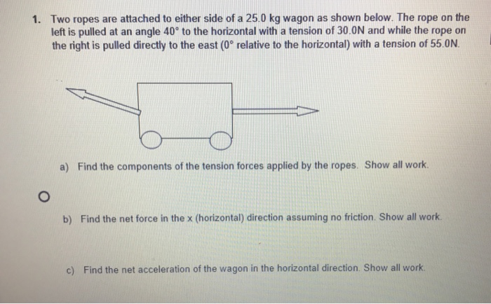 Solved Two ropes are attached to either side of a 25.0 kg | Chegg.com