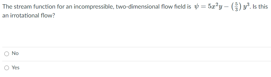 Solved The stream function for an incompressible, | Chegg.com