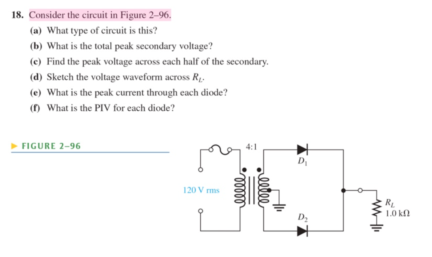 Solved 18. Consider the circuit in Figure 2−96. (a) What | Chegg.com