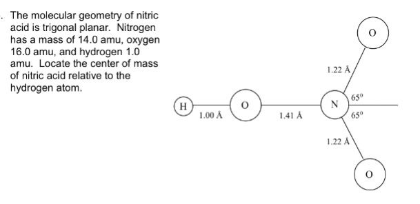 Solved The molecular geometry of nitric acid is trigonal | Chegg.com
