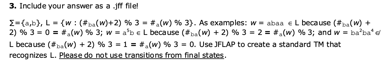 Solved Please answer question correctly! Must USE JFLAP!! | Chegg.com