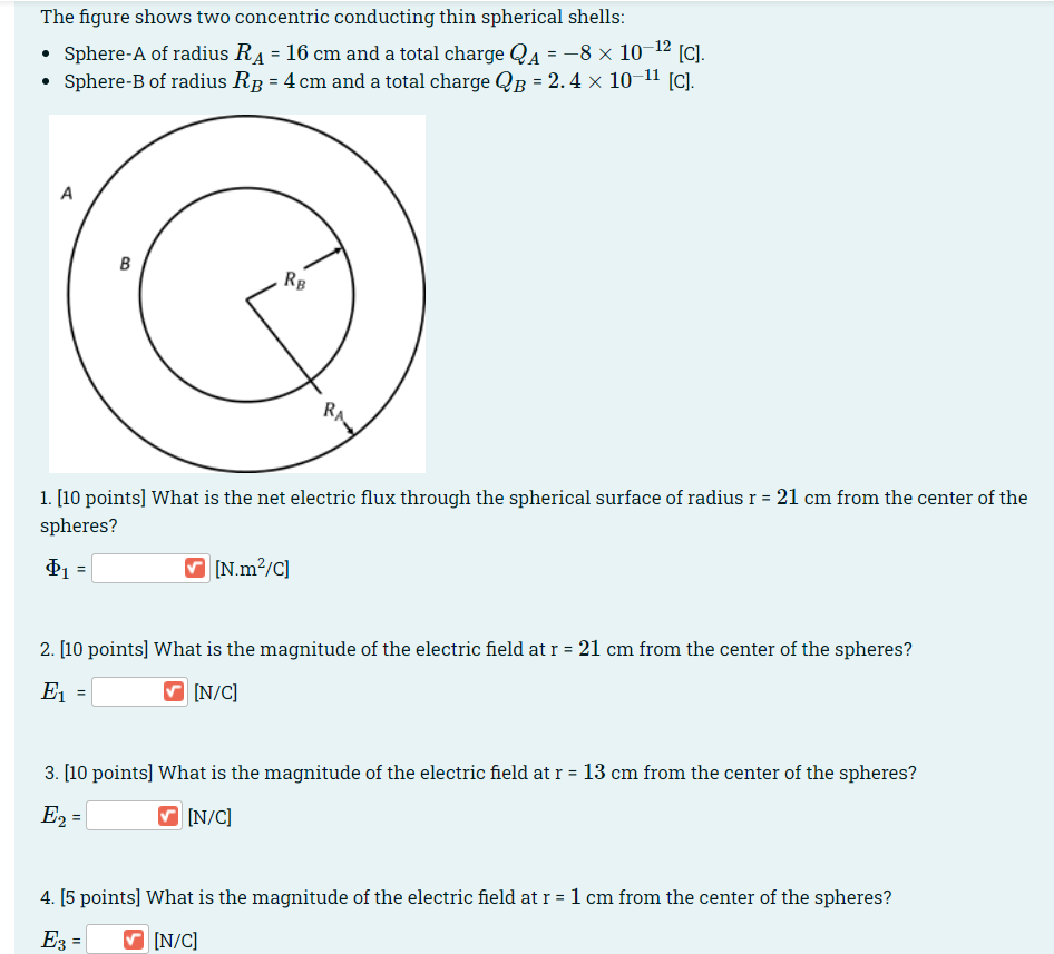 Solved The figure shows two concentric conducting thin | Chegg.com