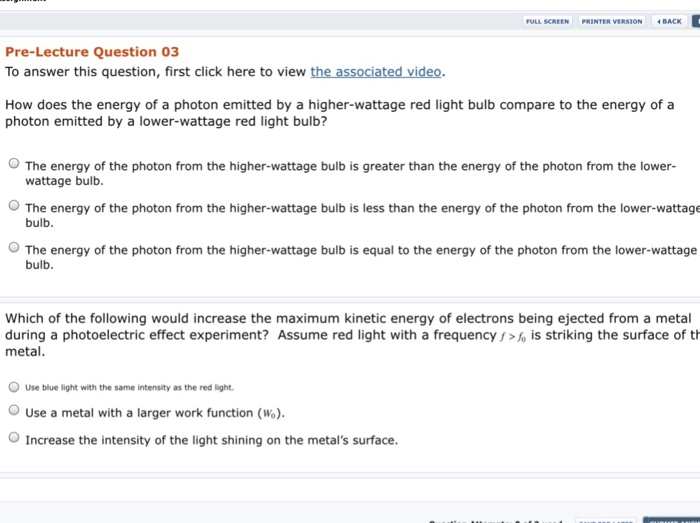 Solved FULL SCREEN PRİNTER VERSION .BACK Pre-Lecture | Chegg.com