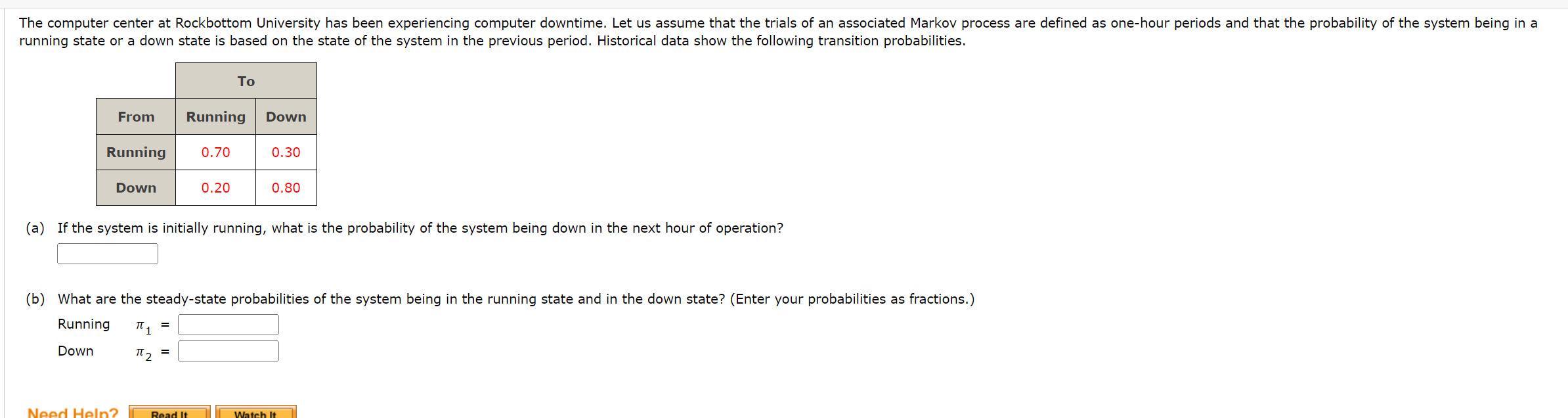 Solved running state or a down state is based on the state | Chegg.com