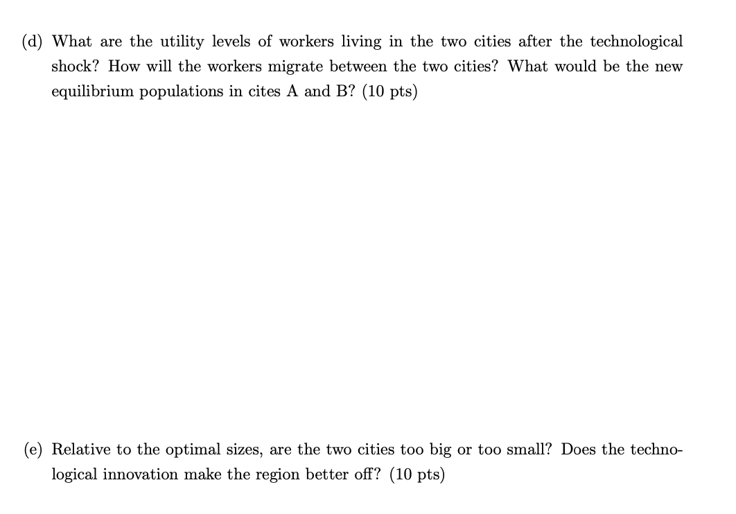 Solved 1. (5 pts) The Rosen-Roback model predicts that (a) | Chegg.com