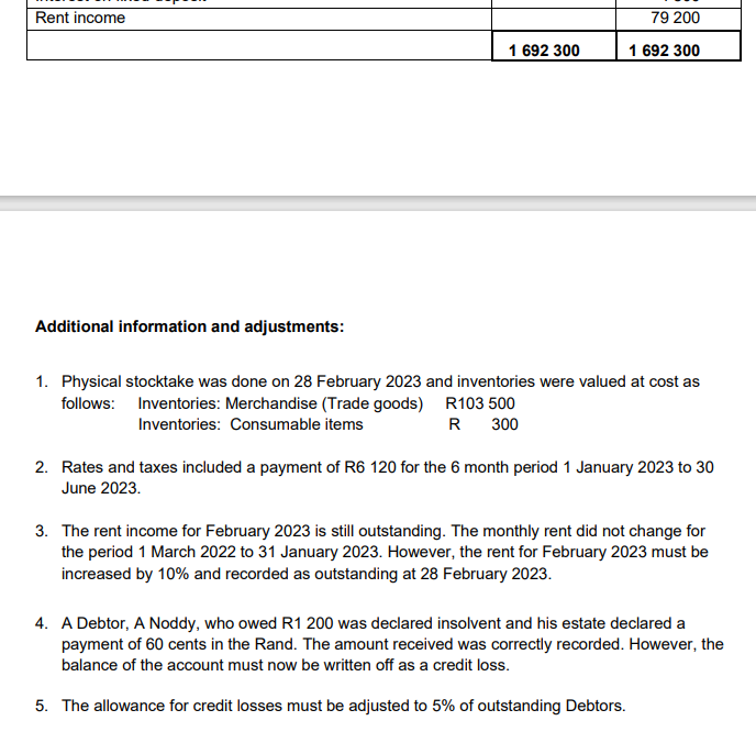 Solved 5. The allowance for credit losses must be adjusted | Chegg.com