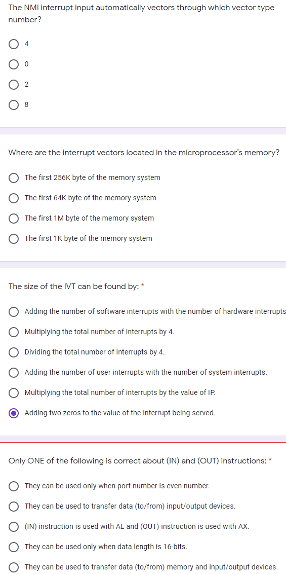 Solved The NMI interrupt input automatically vectors through | Chegg.com