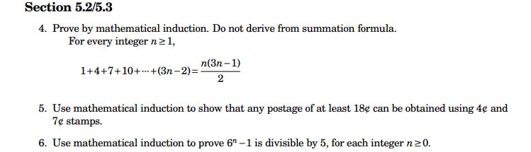 Solved 4 Prove By Mathematical Induction Do Not Derive