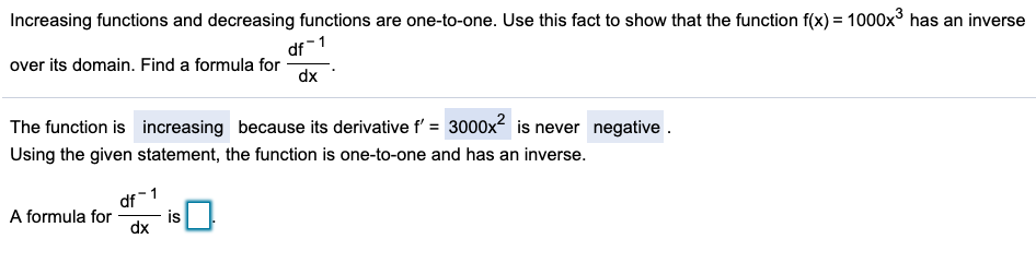 Solved Increasing Functions And Decreasing Functions Are