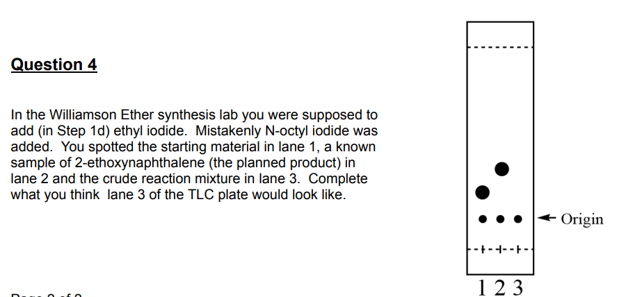 Solved In the Williamson Ether synthesis lab you were | Chegg.com